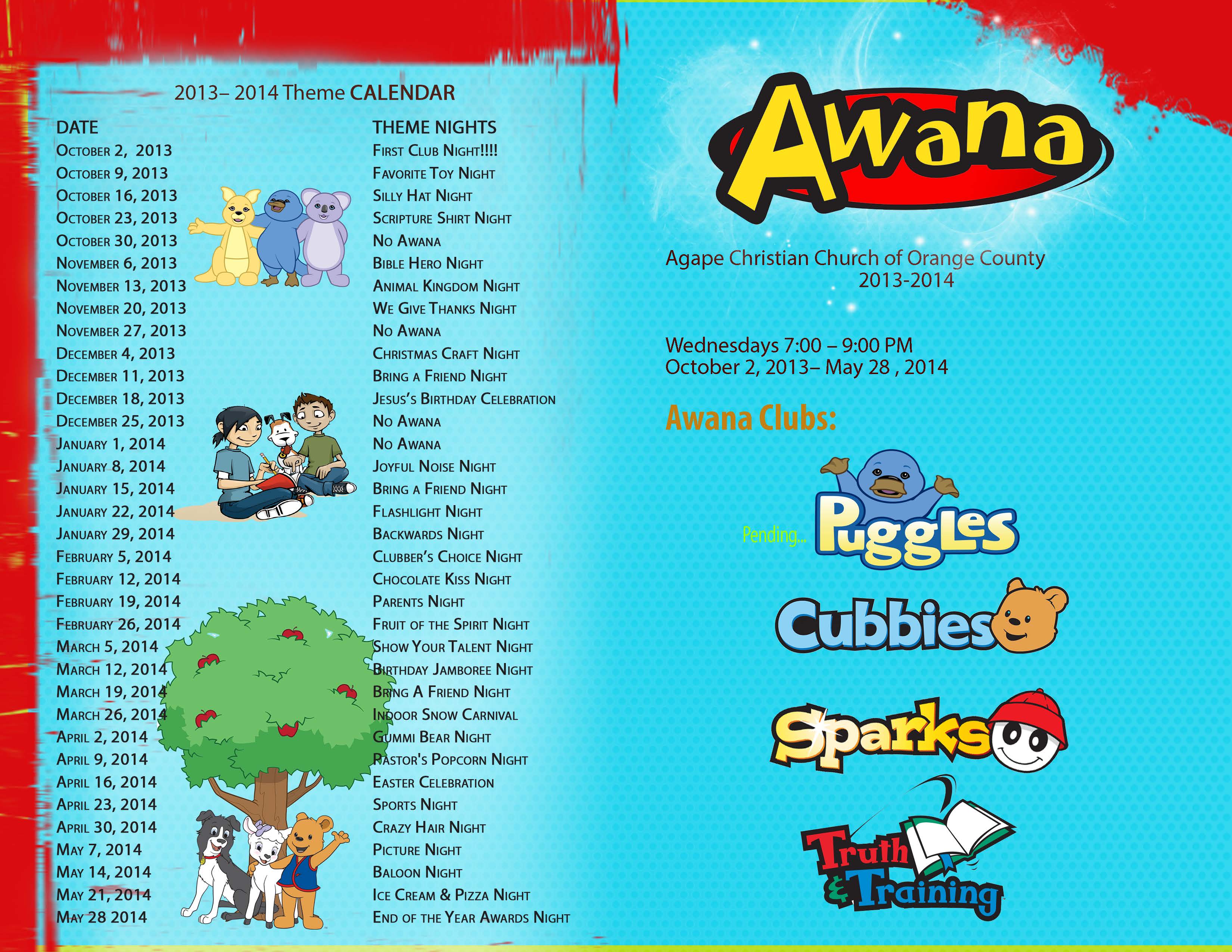 awana brochure 2013-2014.jpg 3,300×2,550 pixels | Awana theme nights, Awana